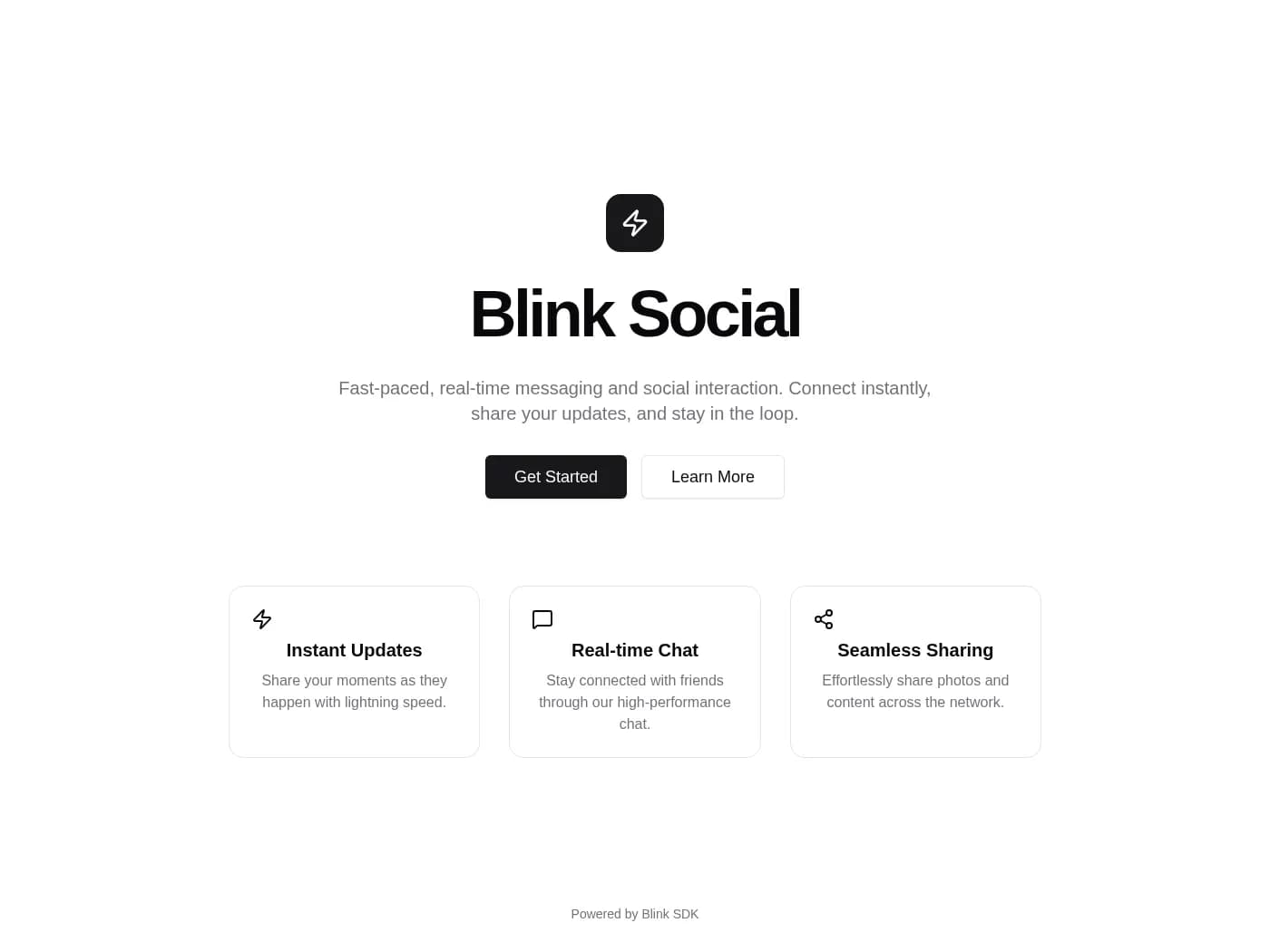 Blink Social Clone