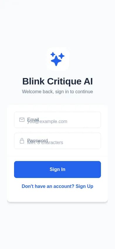 Blink Critique AI
