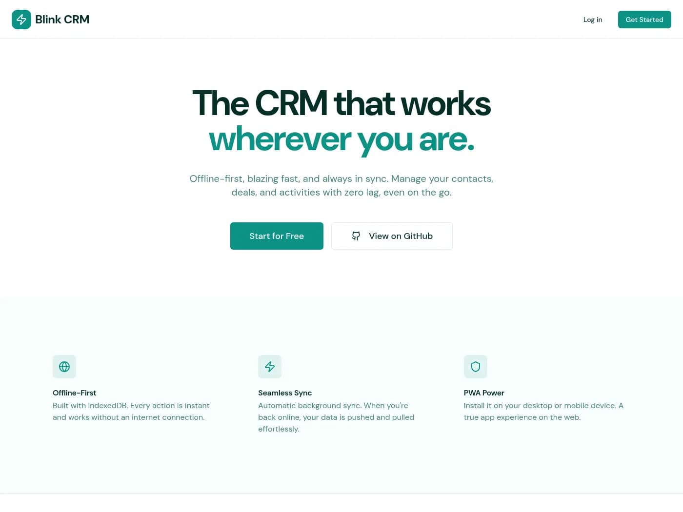 Blink CRM - Offline PWA