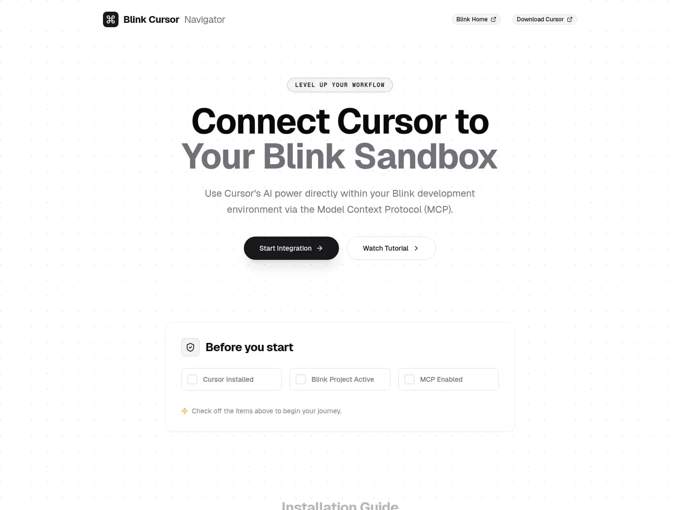Blink Cursor Navigator