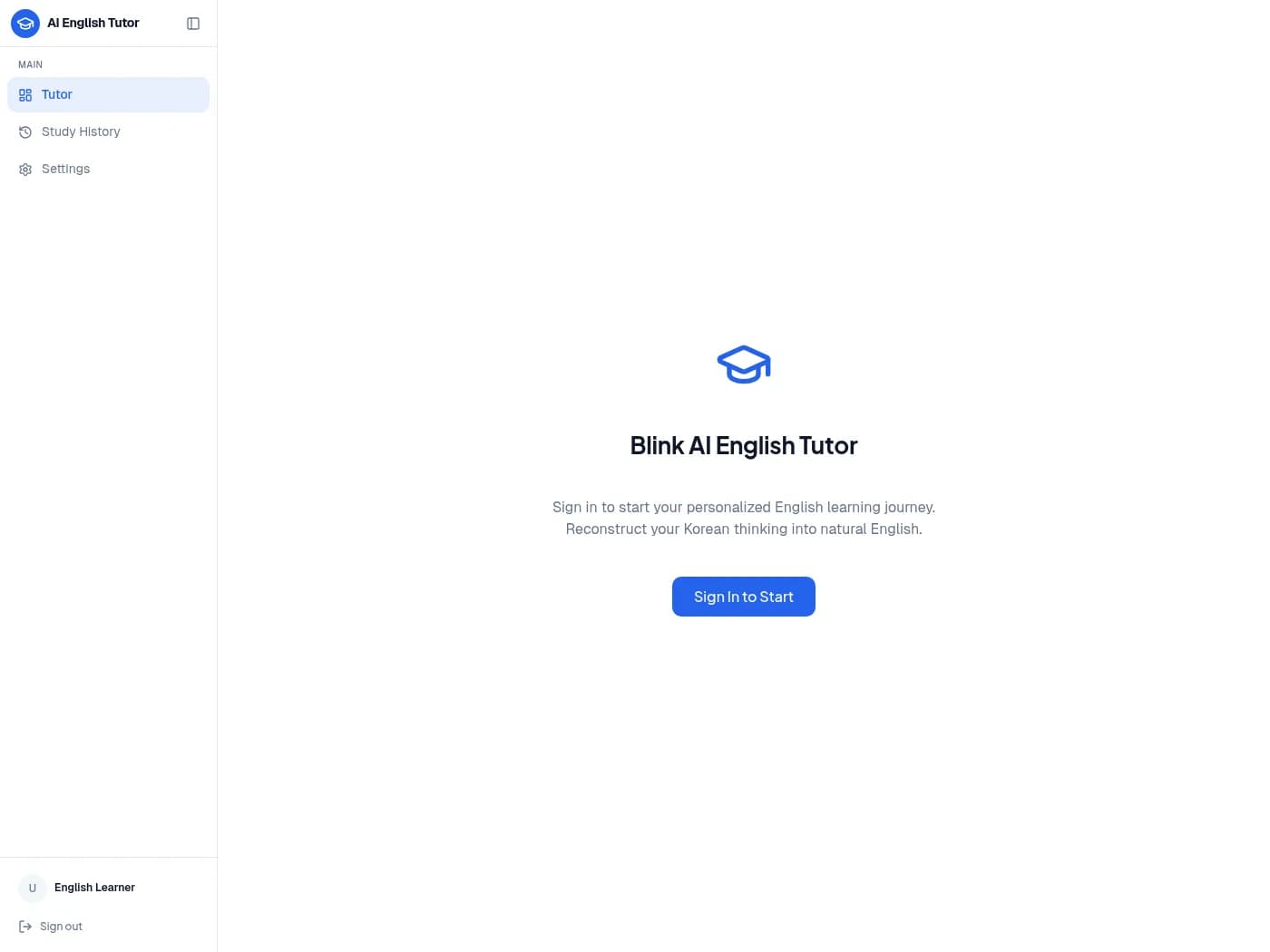 Blink English AI Tutor
