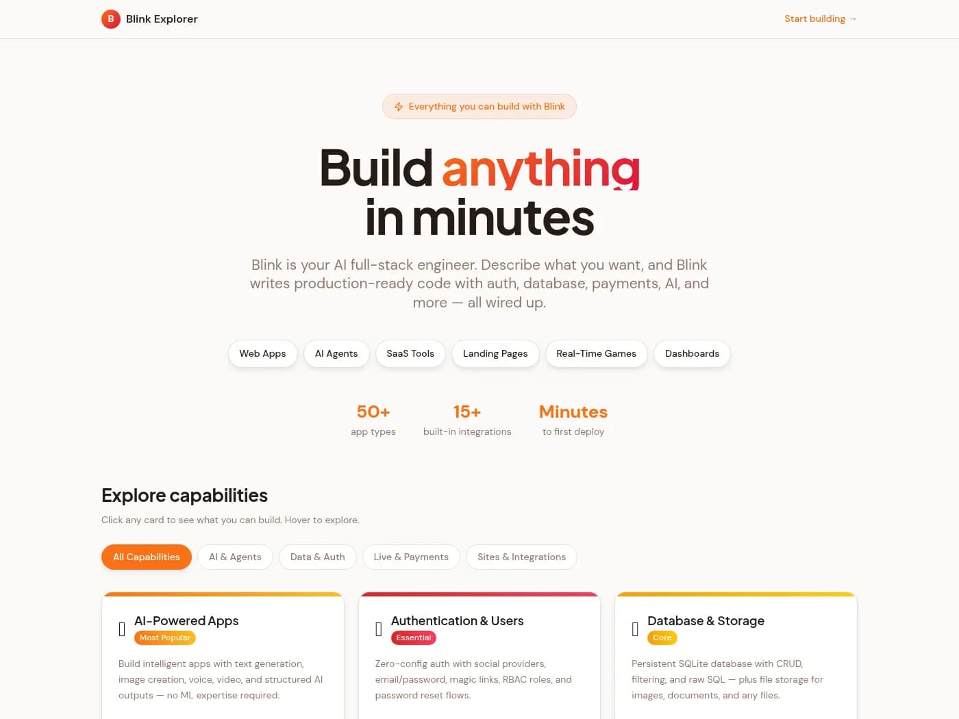 Blink Capabilities Explorer