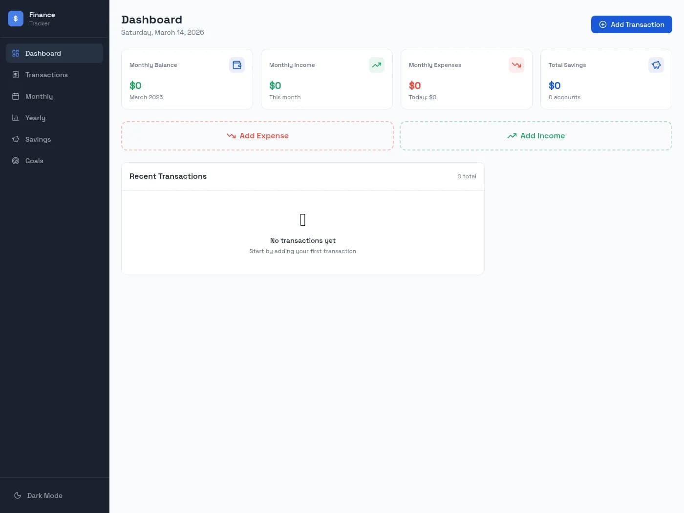 Blink Finance Tracker