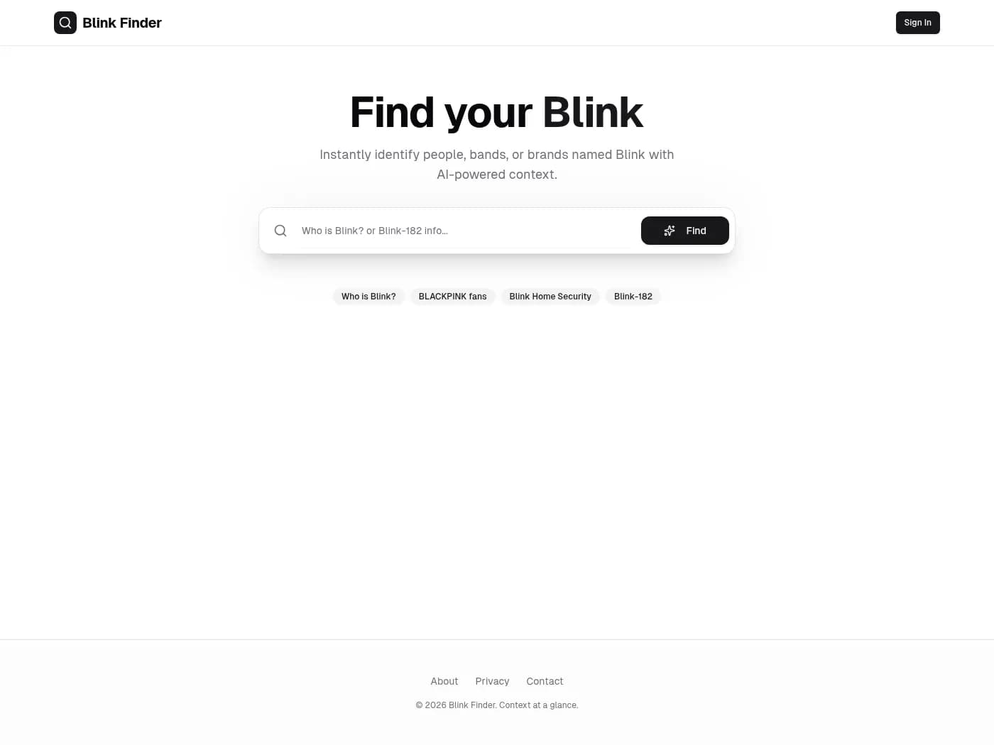 Blink Finder