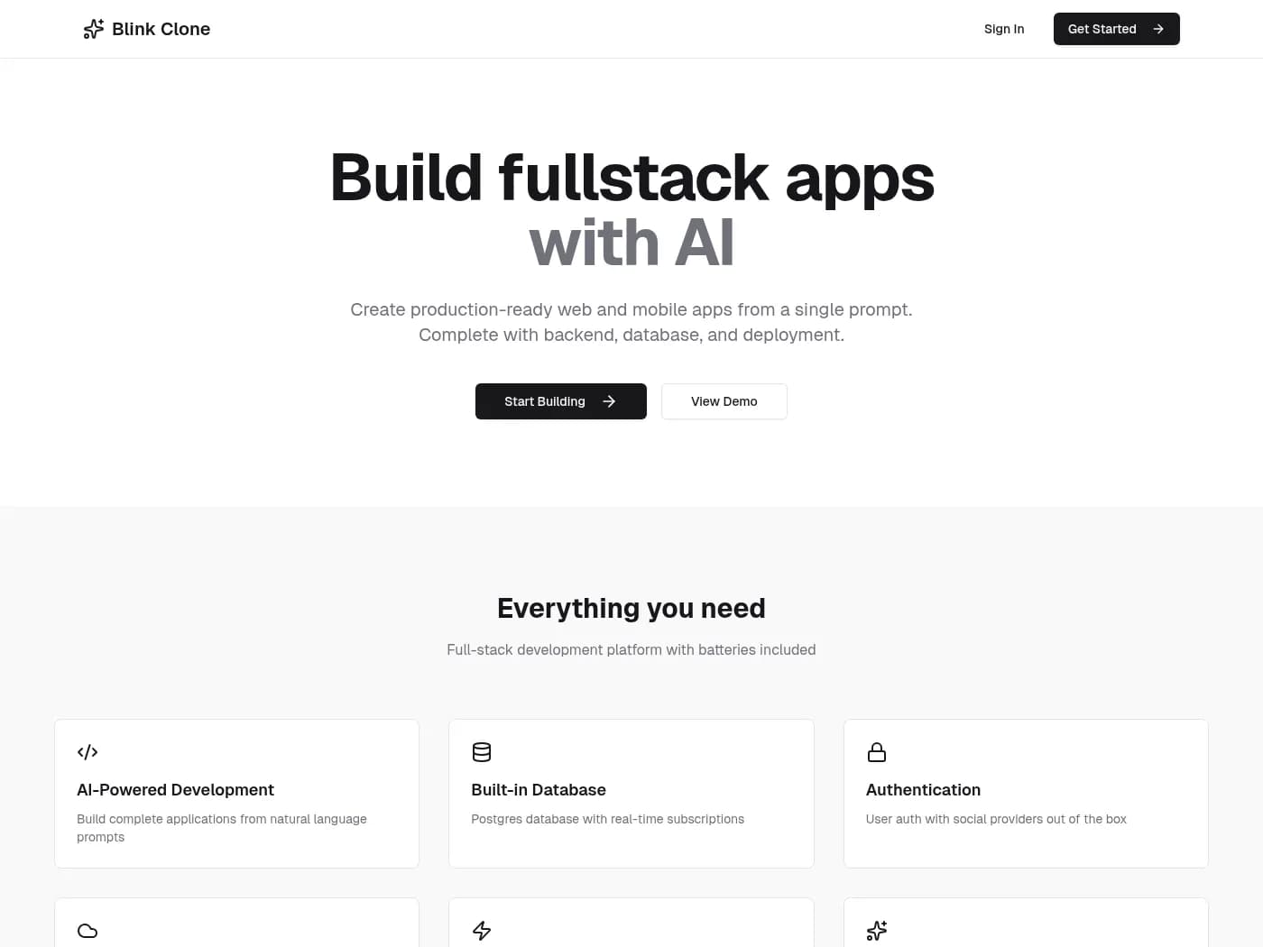 Blink Fullstack Clone