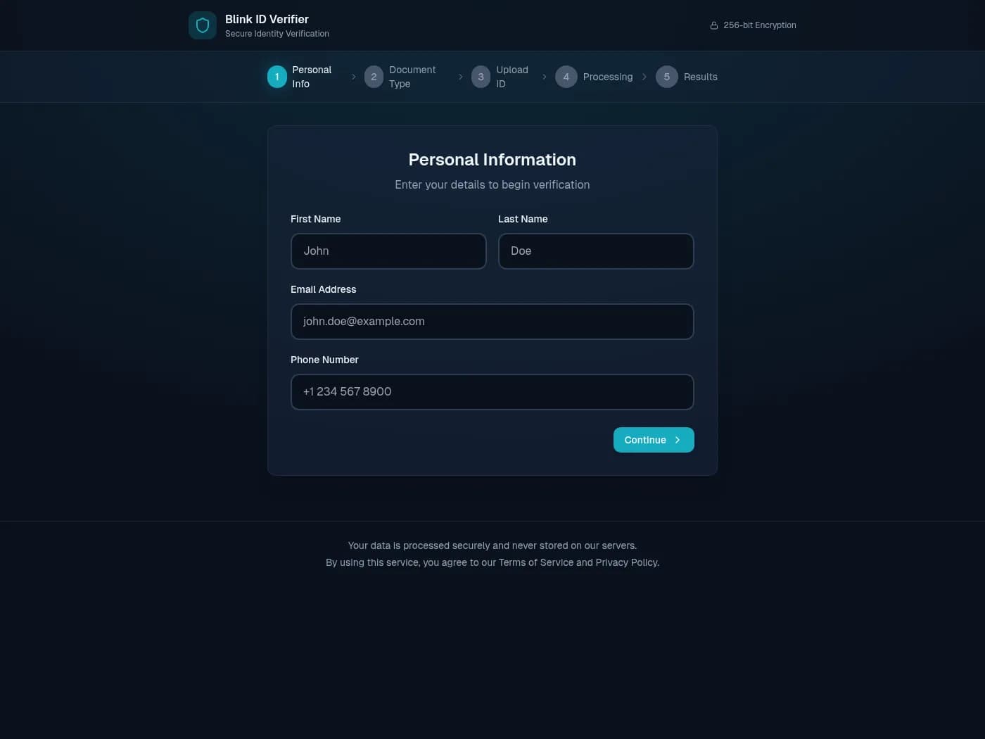 Blink ID Verifier