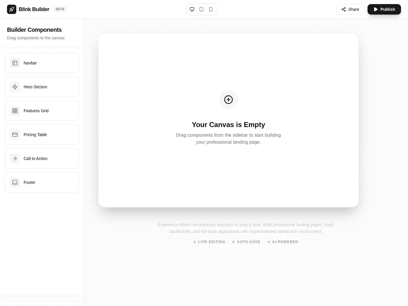 Blink Drag & Drop Builder