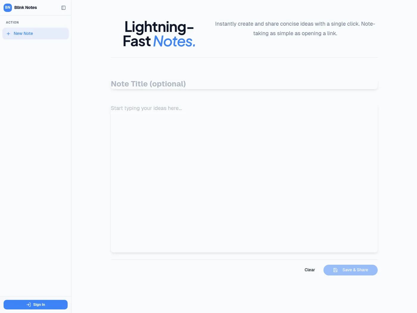 Blink Note Generator