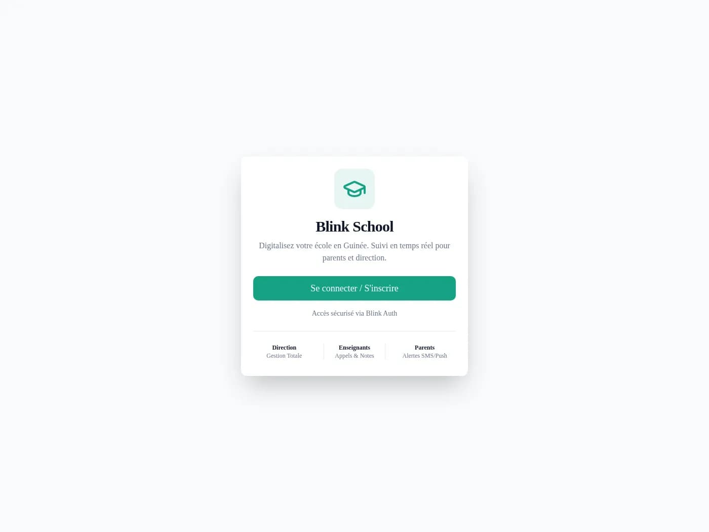 Blink School App Guinea