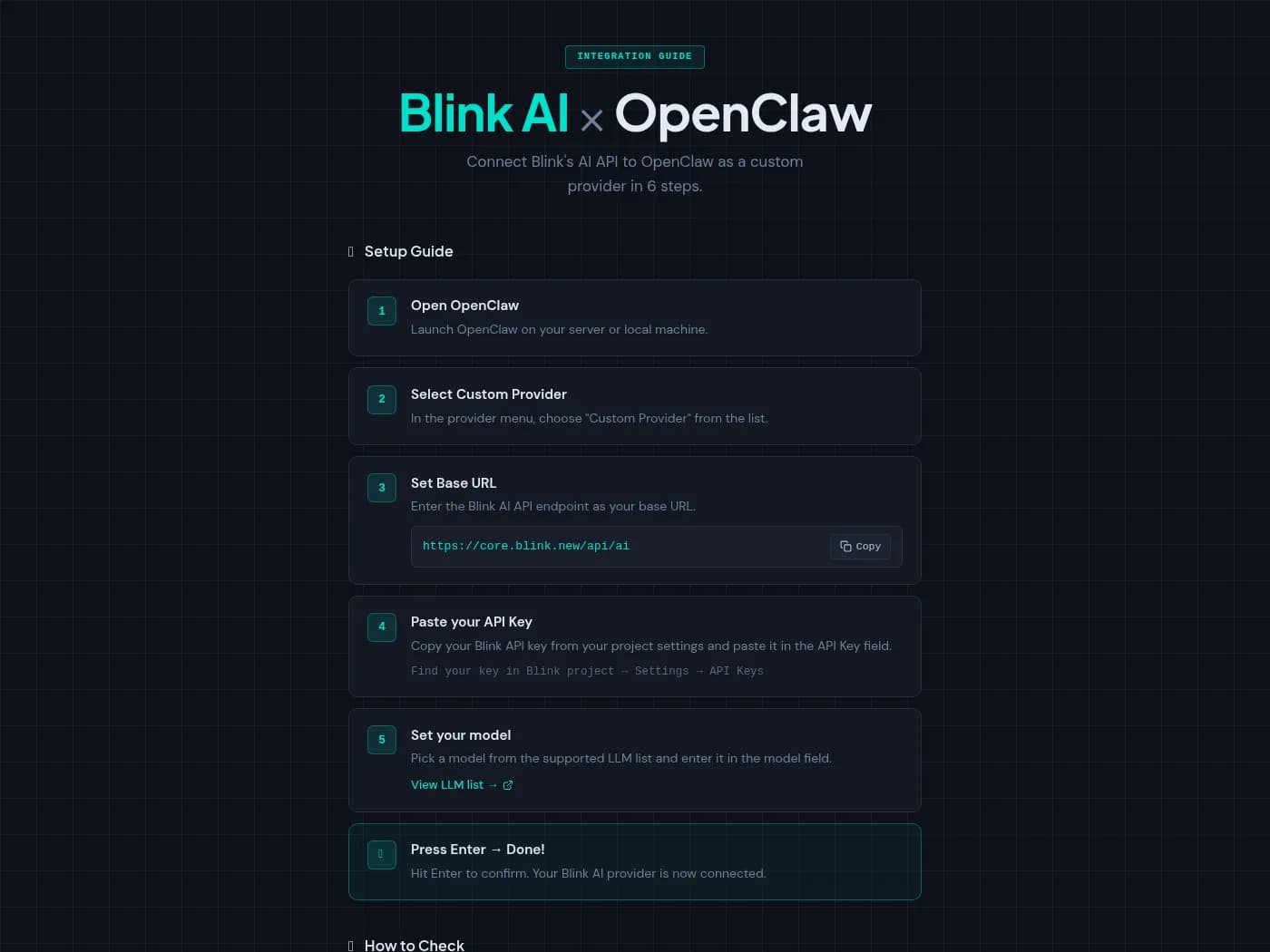 Blink AI Provider Setup