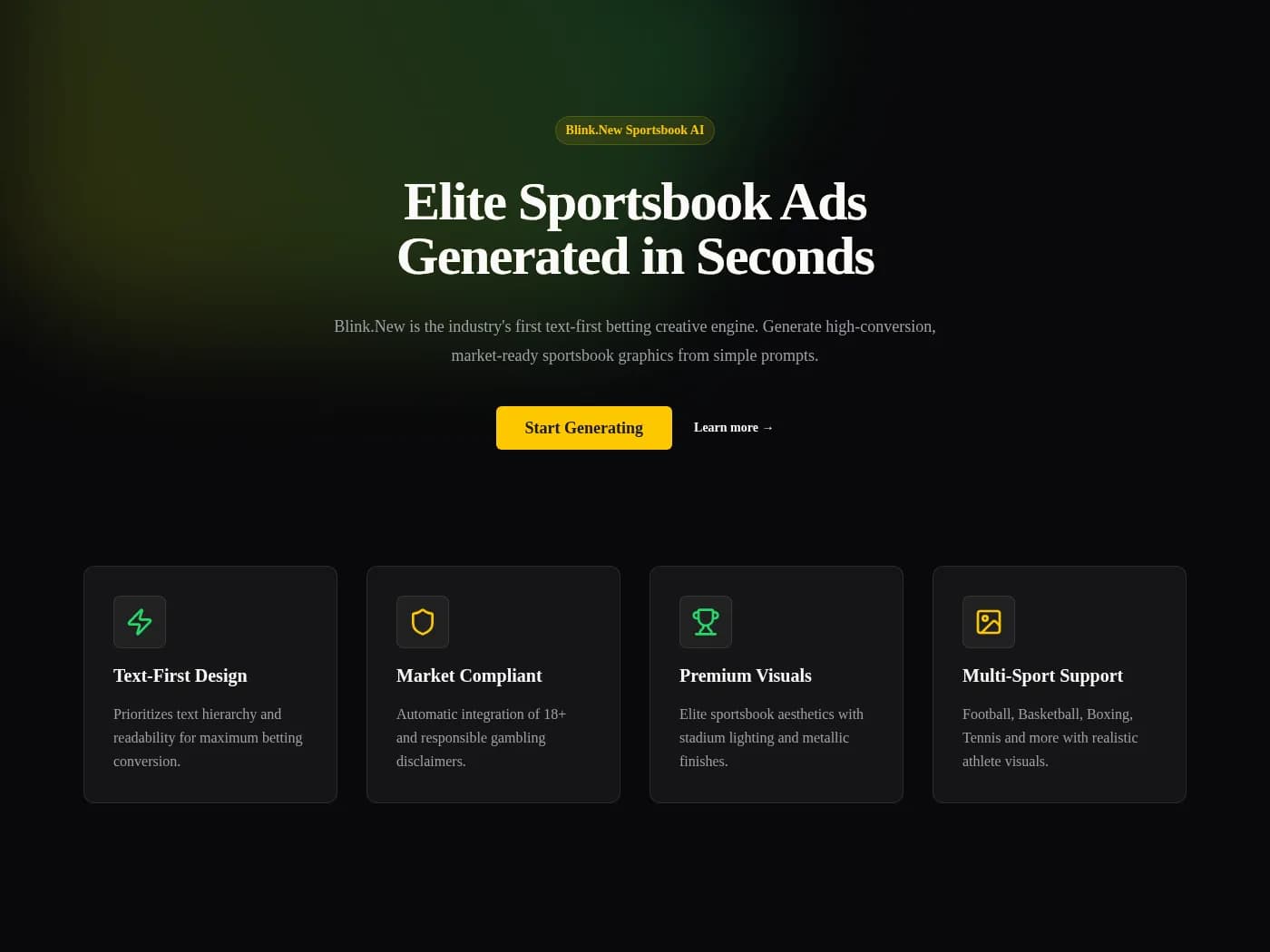 Blink.New Sportsbook Image AI