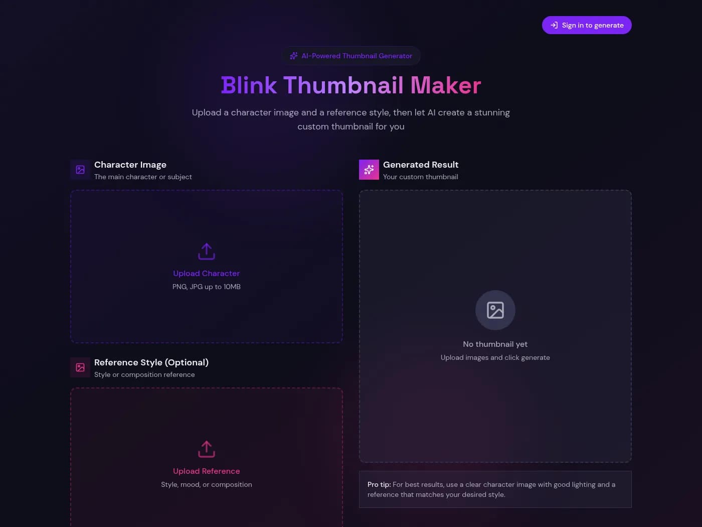 Blink Thumbnail Maker