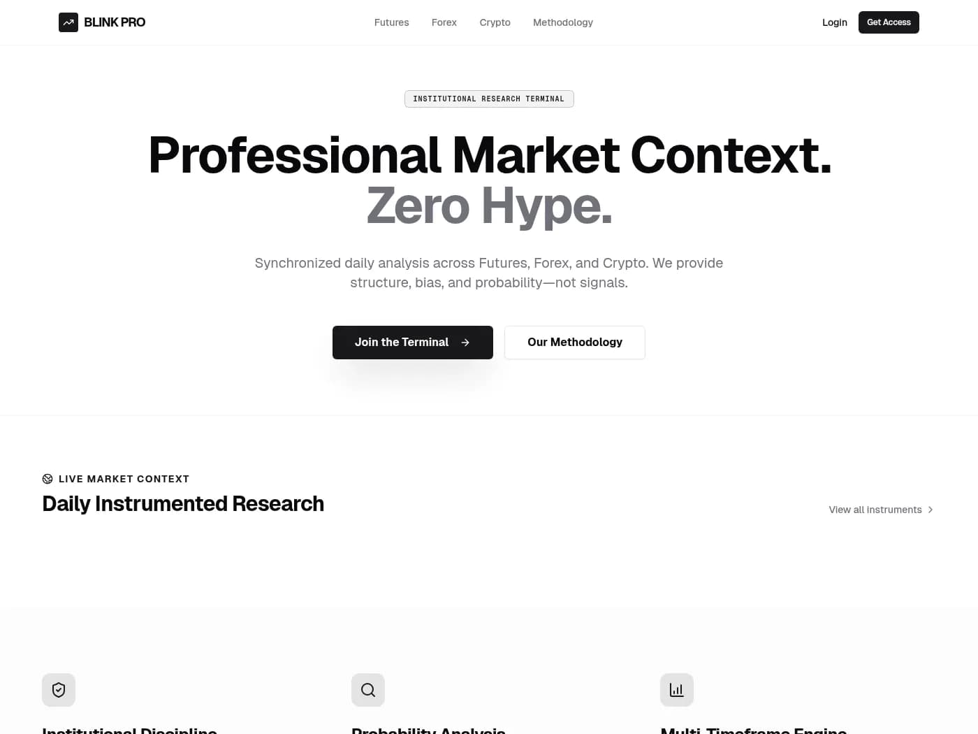 Blink Pro Trading Platform
