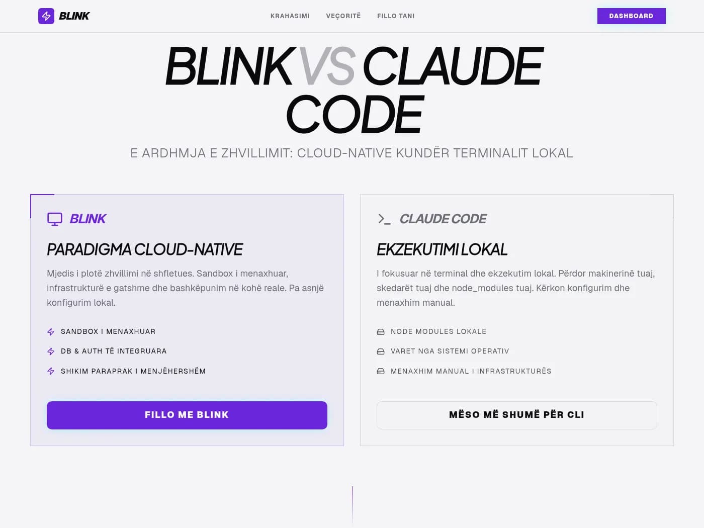 Blink vs. Claude Code