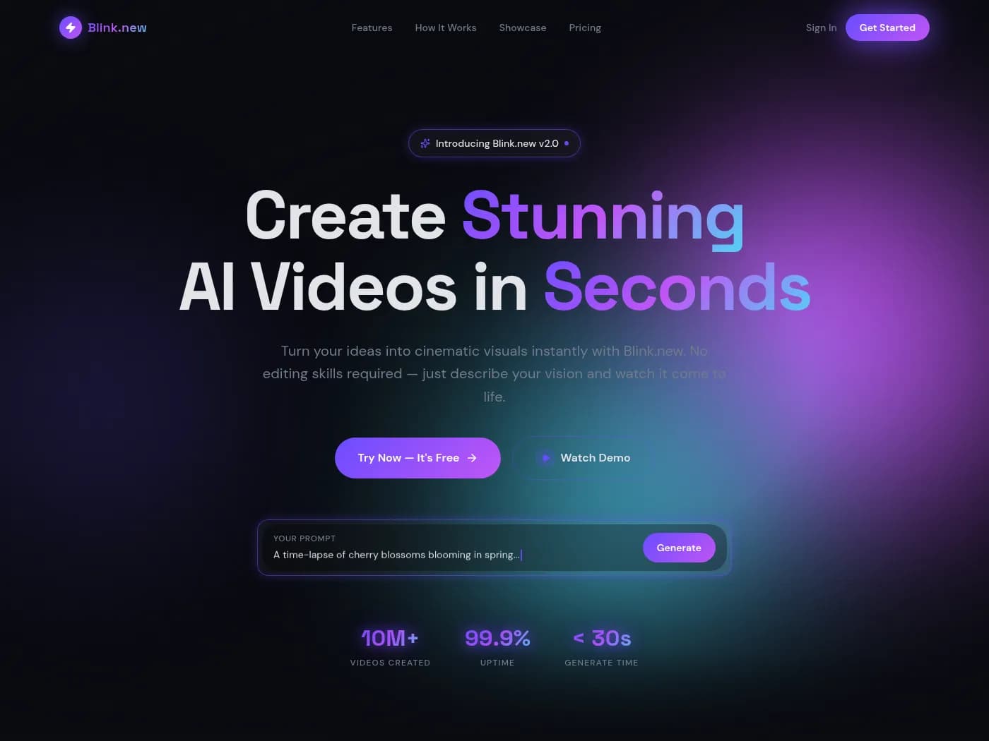 Blink.new Landing Page