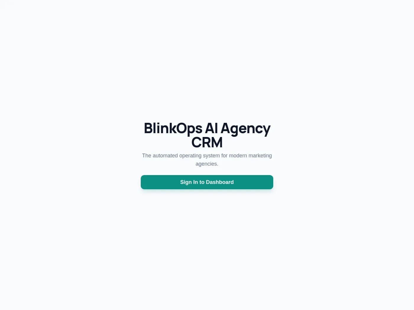 BlinkOps AI Agency CRM