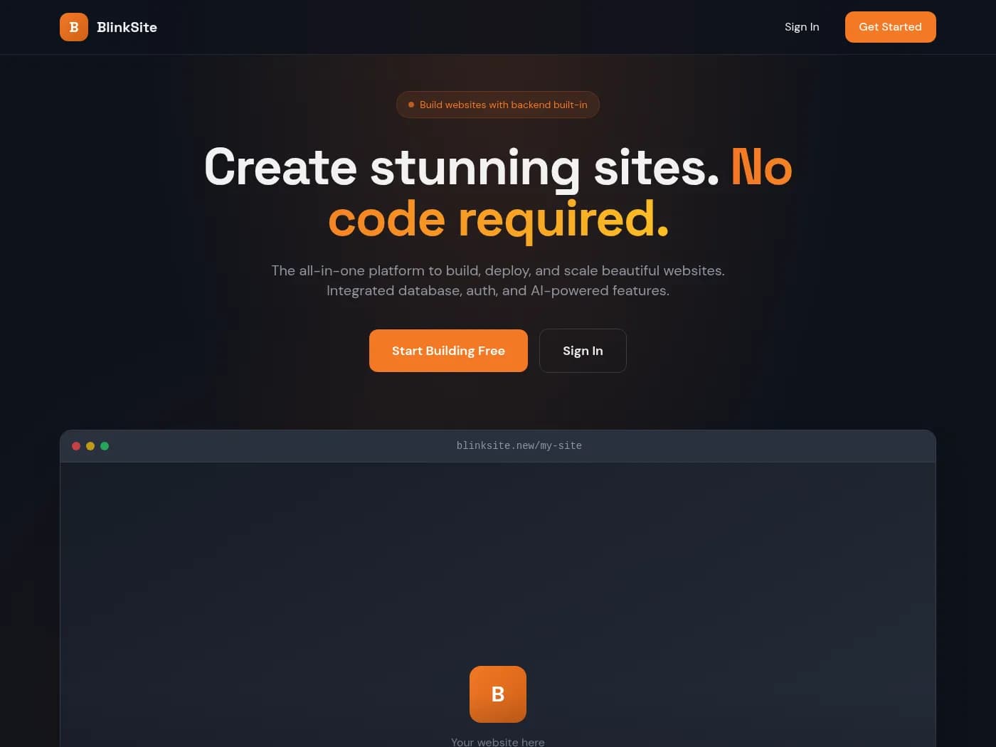 BlinkSite Builder