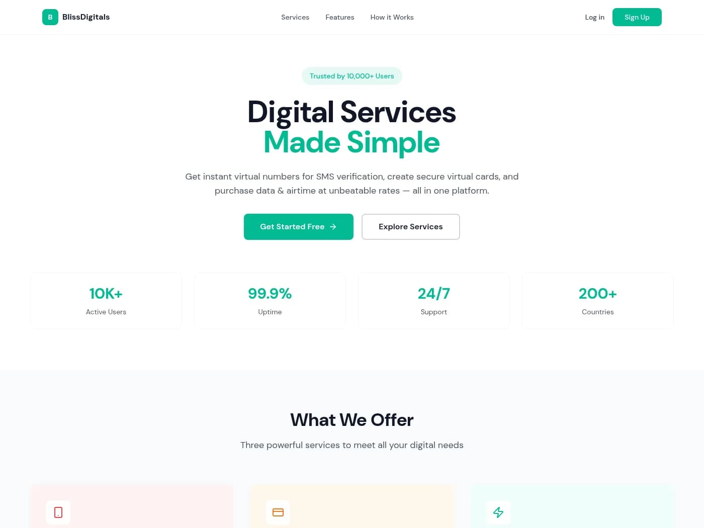 BlissDigitals Web Clone