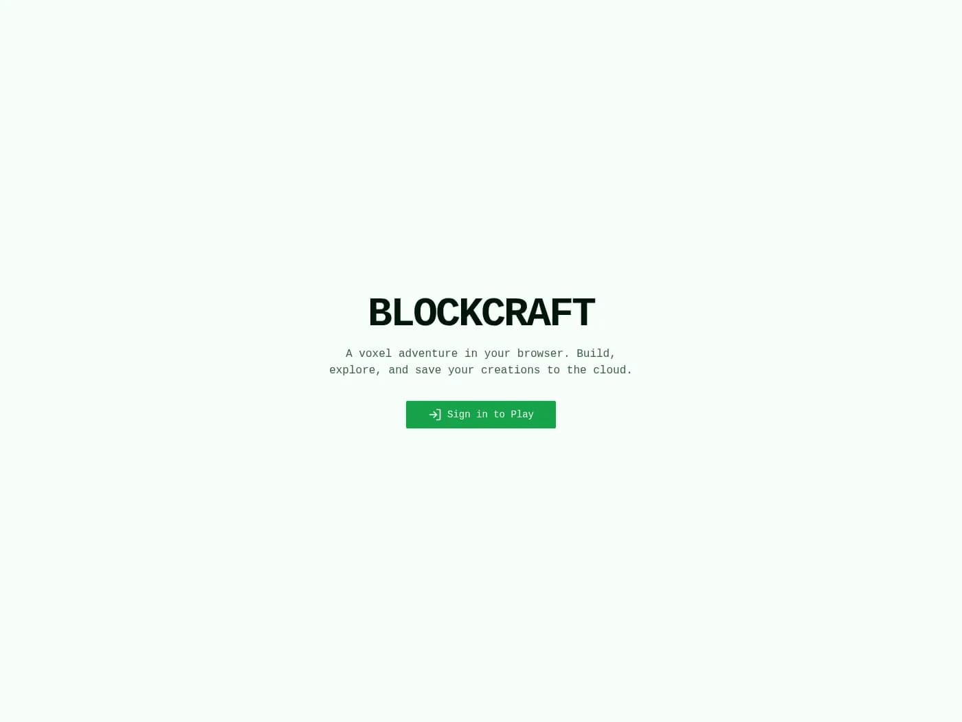 BlockCraft Web Clone