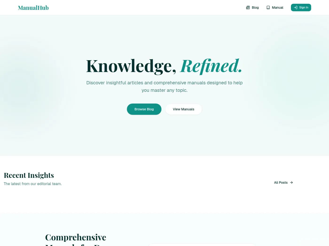 Blog Manual Hub