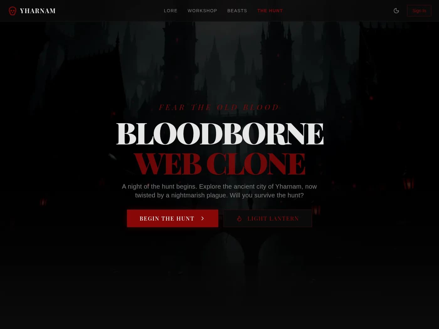 Bloodborne Web Clone