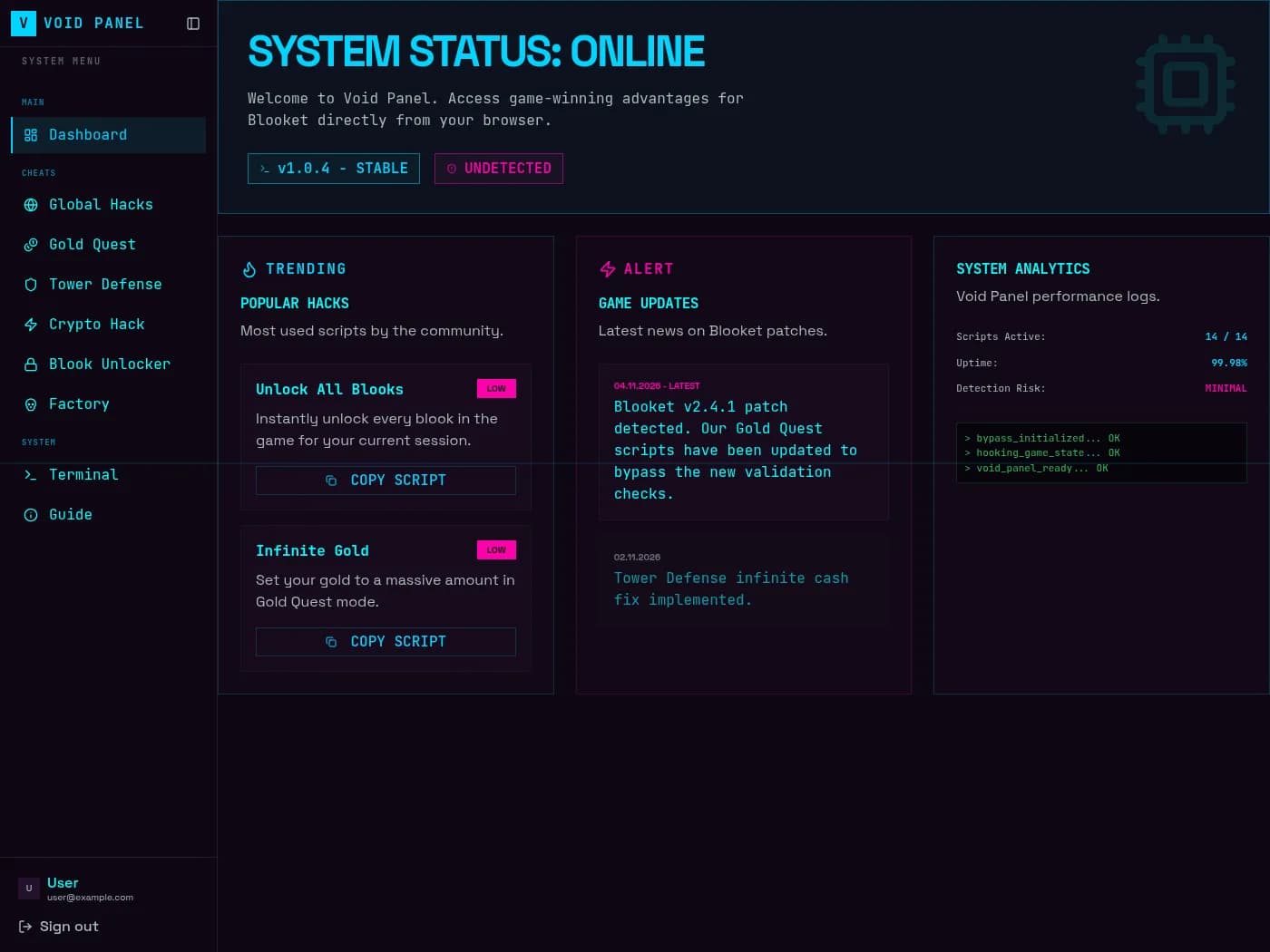 Blooket Cheat Console