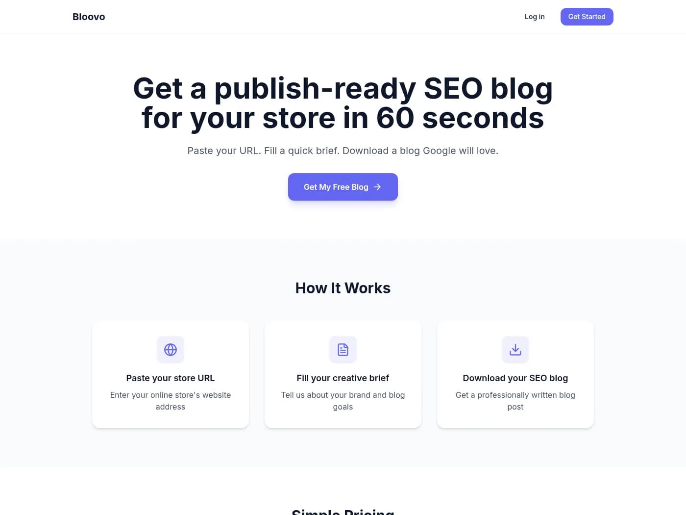 Bloovo AI Blog Generator