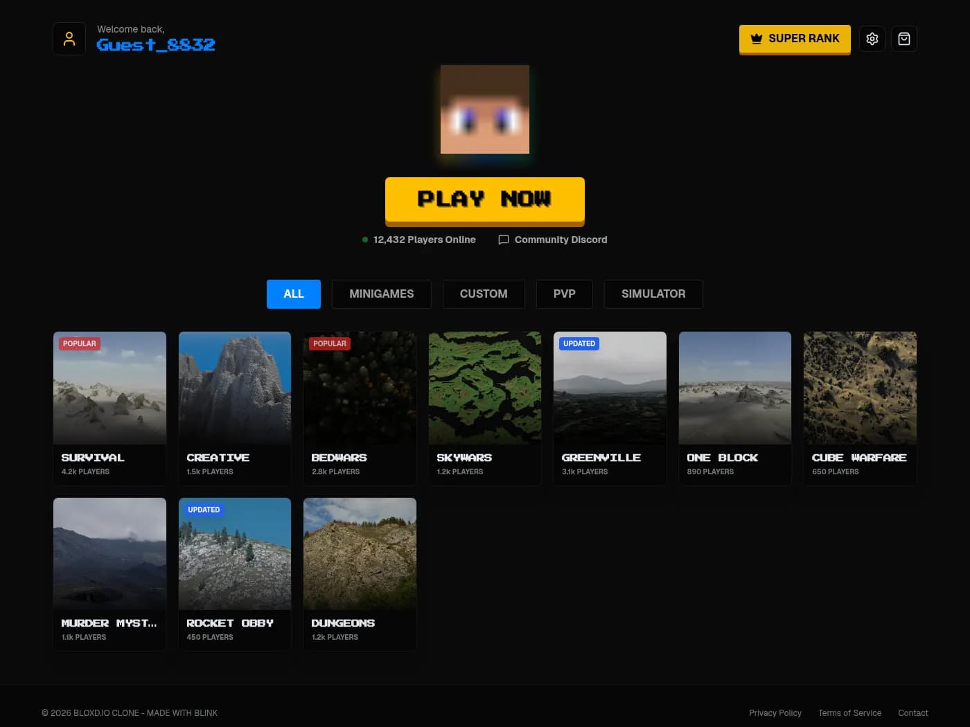 Bloxd.io Web Clone