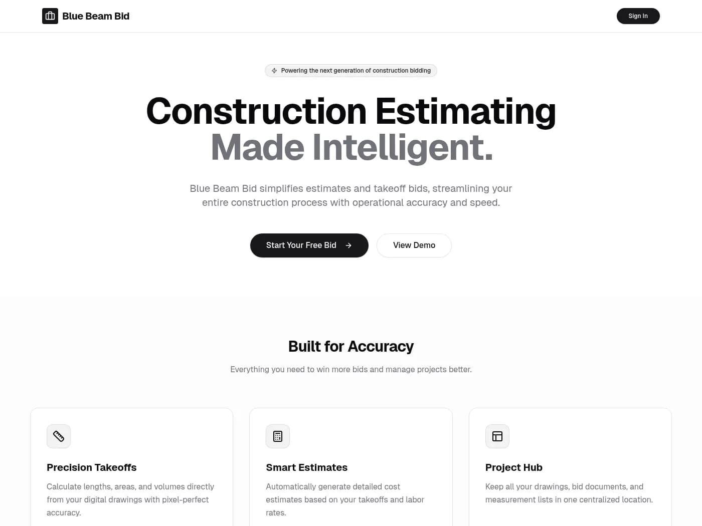 Blue Beam Bid Tool