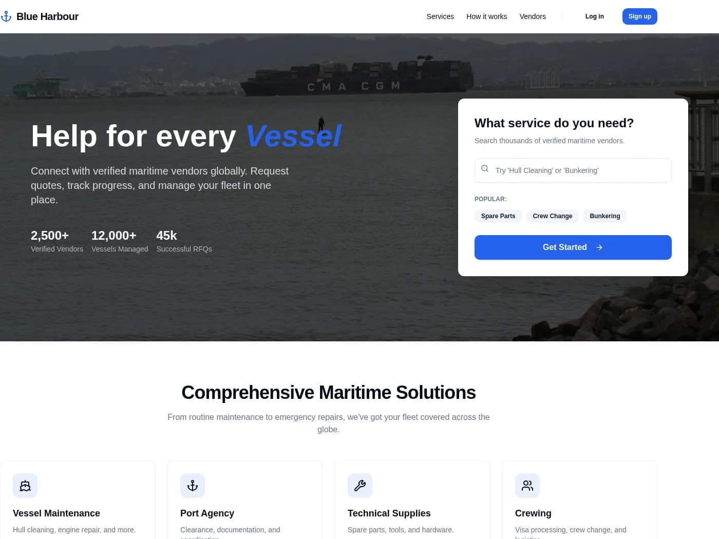 Blue Harbour UI Marketplace
