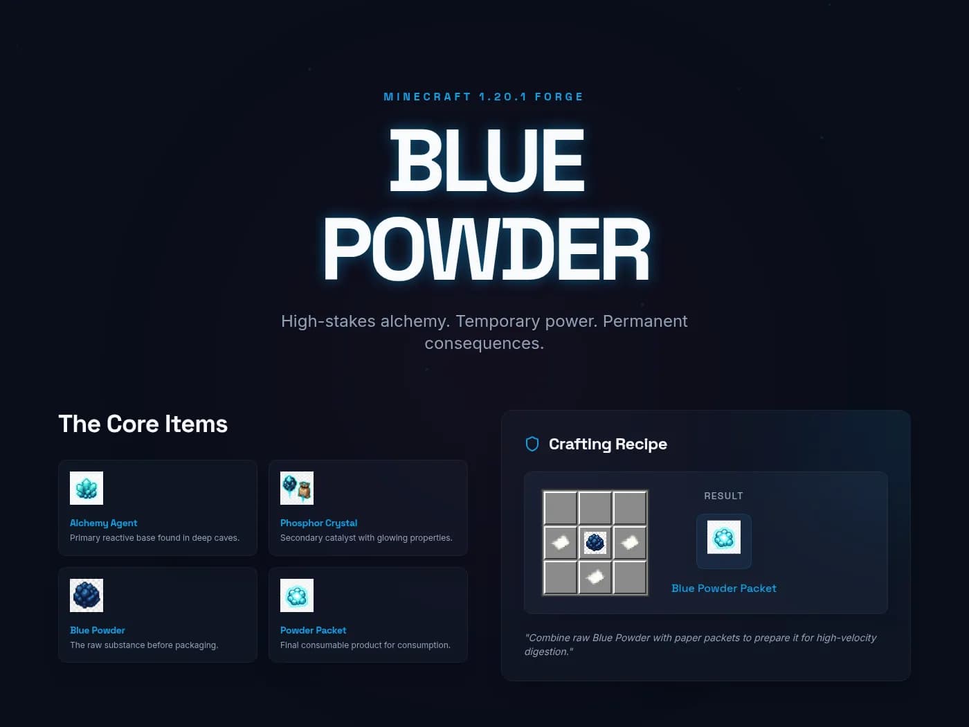 Blue Powder Forge Mod