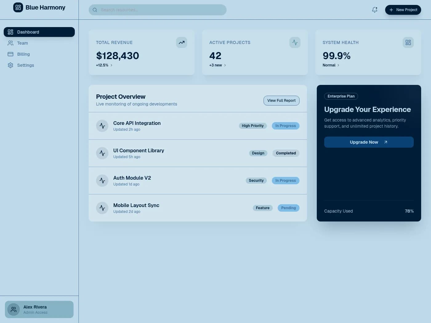 Blue Harmony UI Refactor