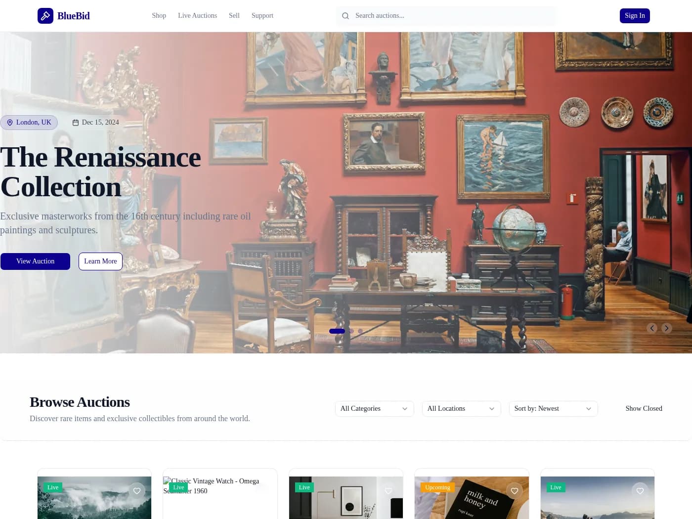 BlueBid Marketplace