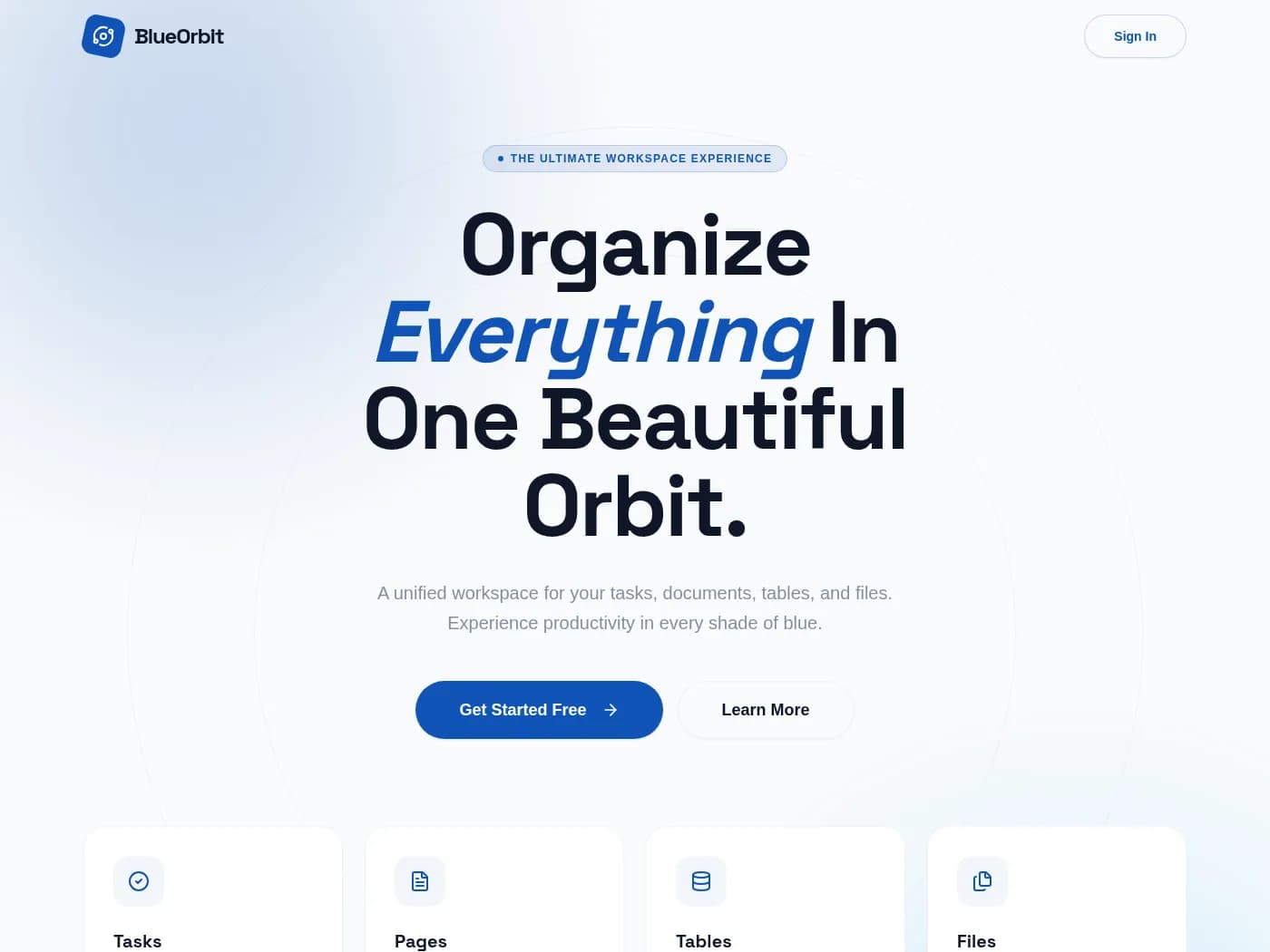 BlueOrbit Organizer