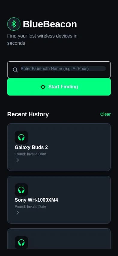 Bluetooth Finder App