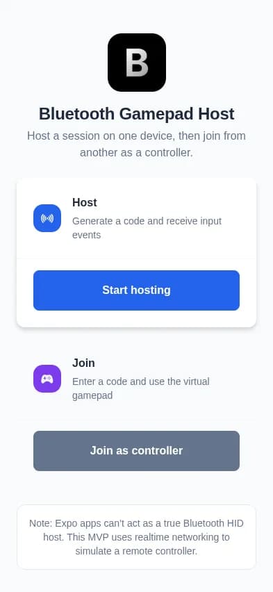 Bluetooth Gamepad Host