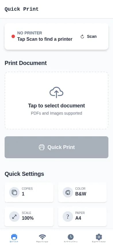 QuickPrint Mobile
