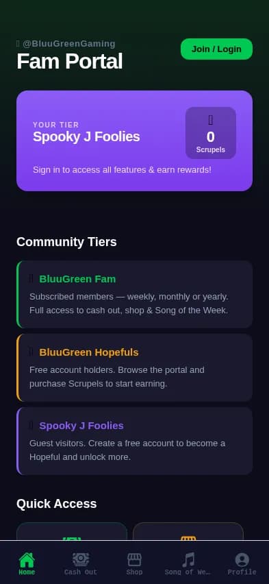 BluuGreen Fam Portal