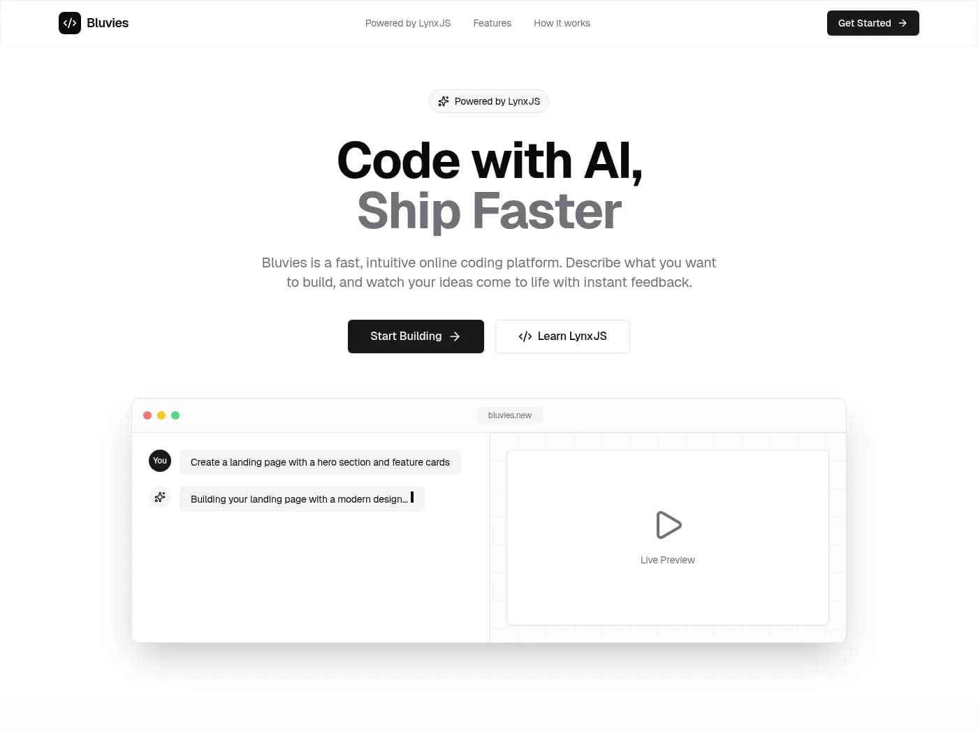 Bluvies Coding Platform