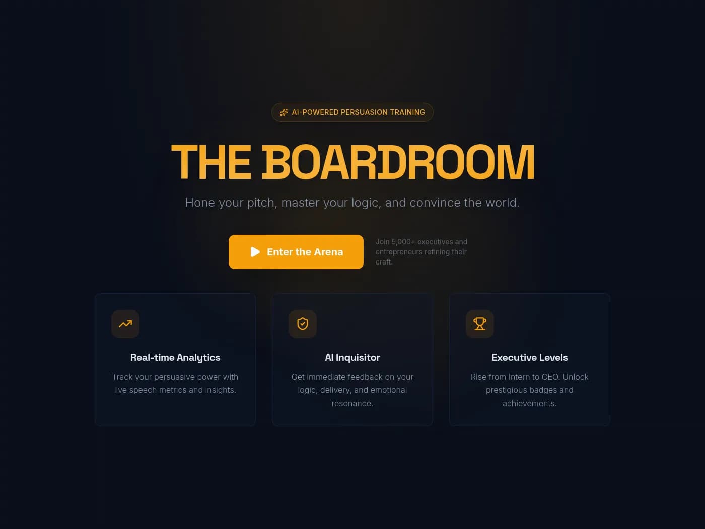 The Boardroom Pitch Trainer