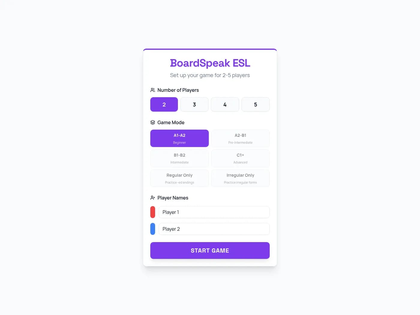 BoardSpeak ESL Game