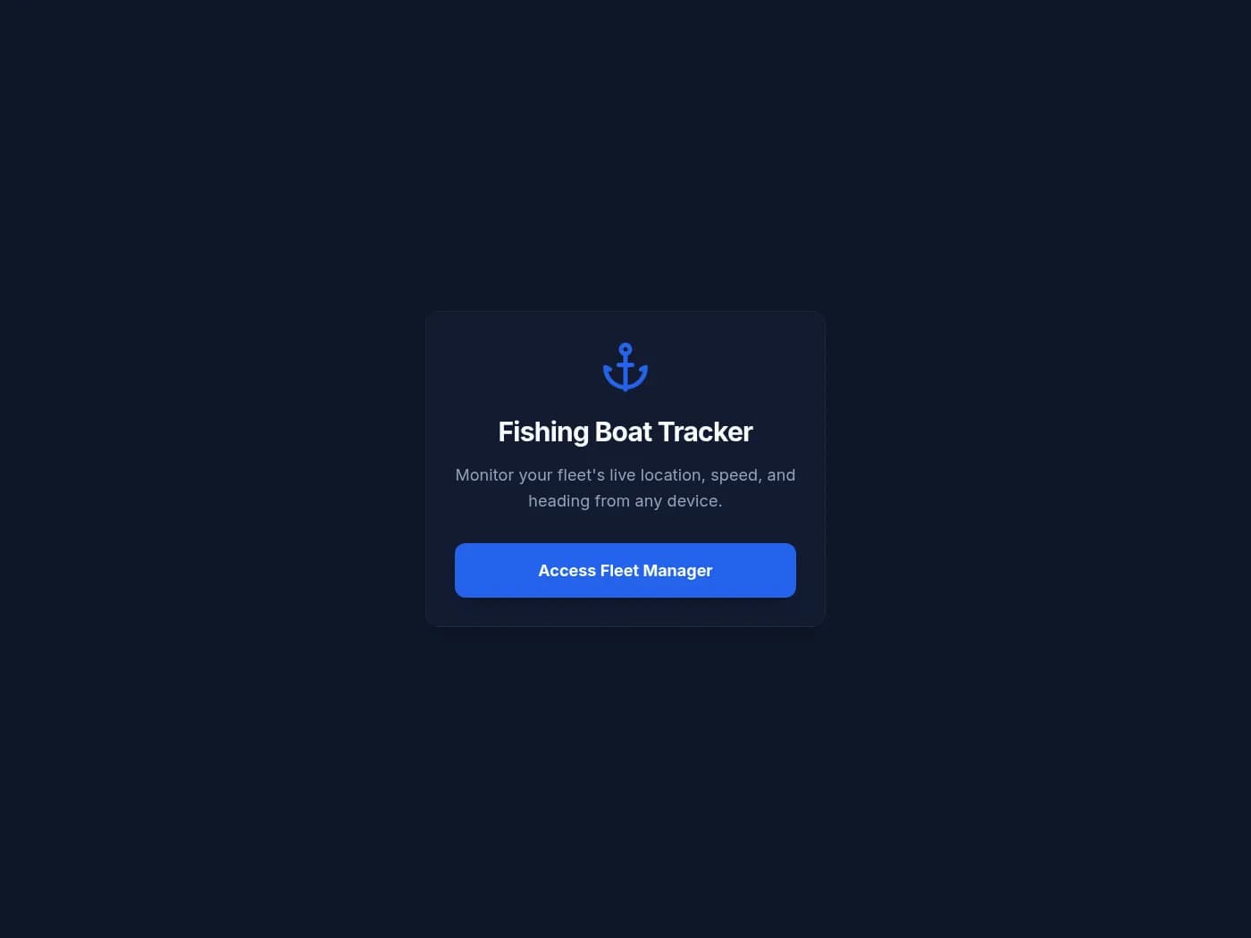 Fishing Boat Tracker