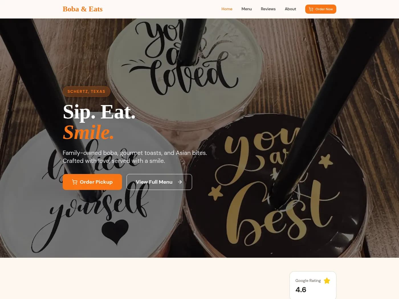Boba & Eats Web