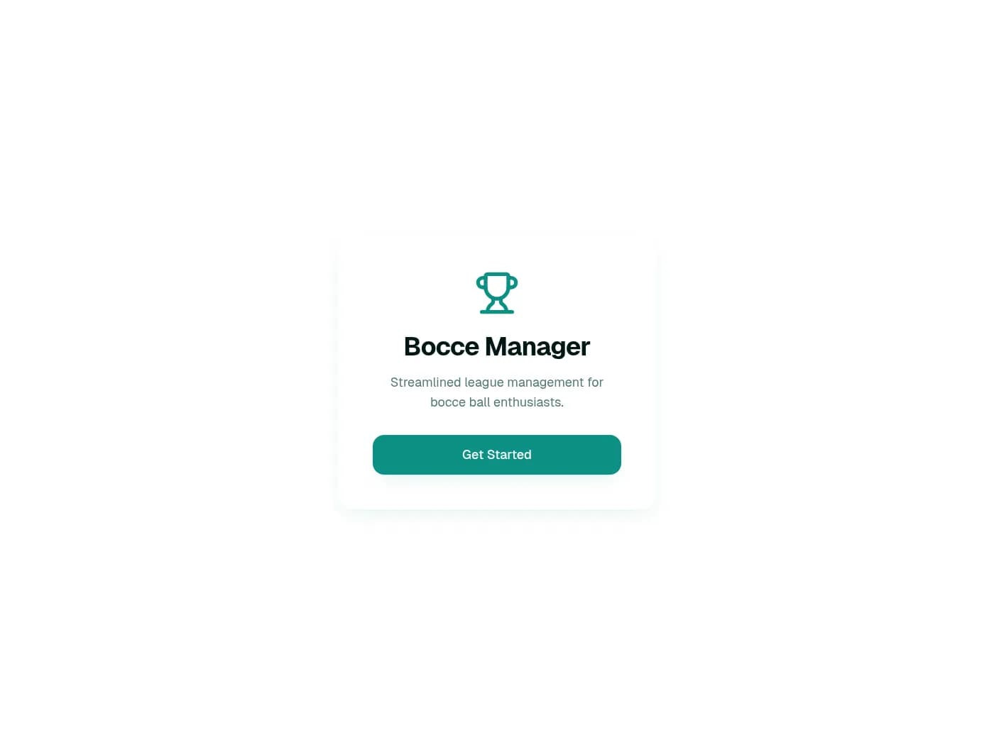 Bocce League Manager