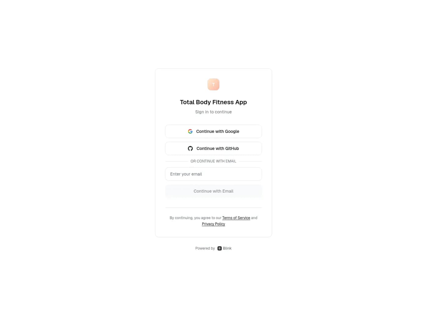 Total Body Fitness App