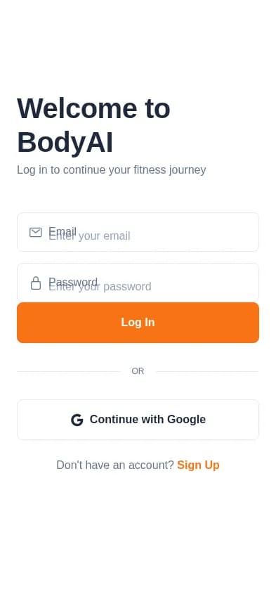 BodyAI Fitness App