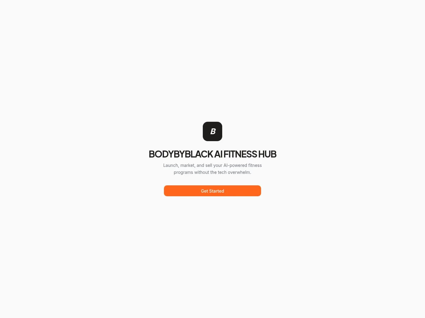 BodyByBlack AI Fitness Hub