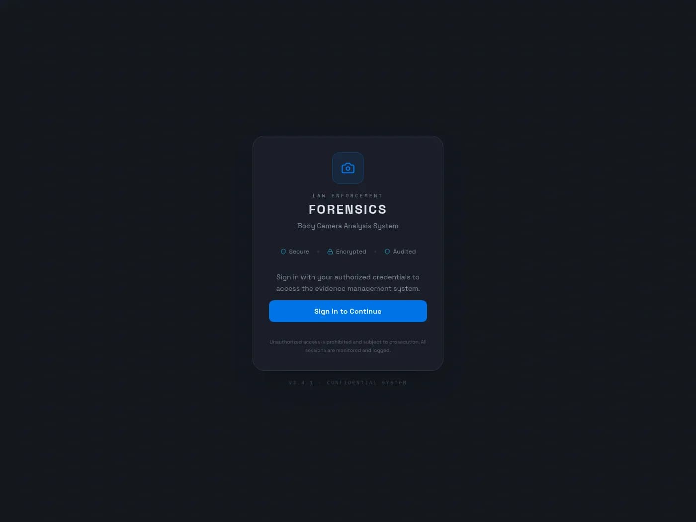 Bodycam Forensics Viewer
