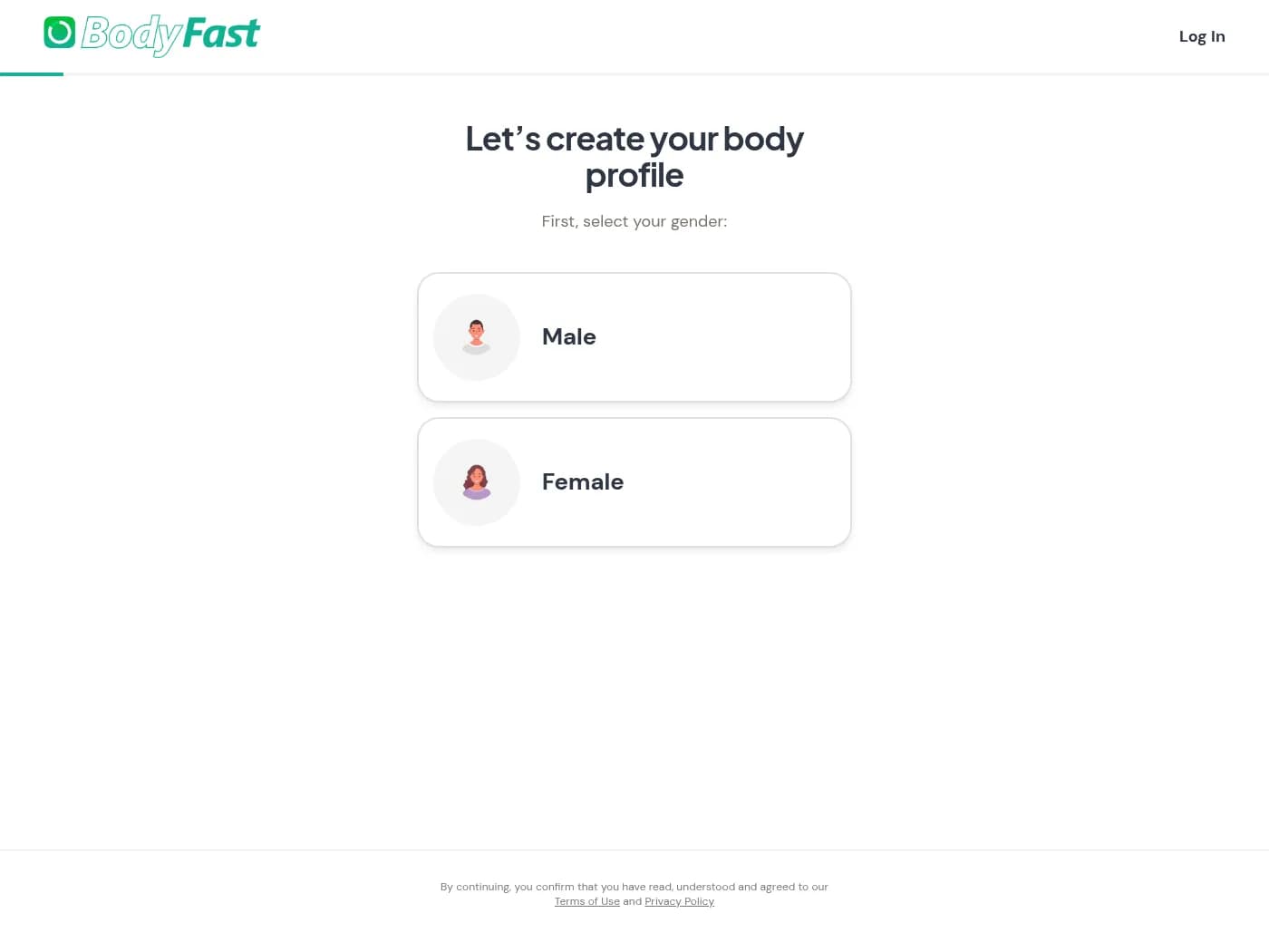 BodyFast Onboarding Clone