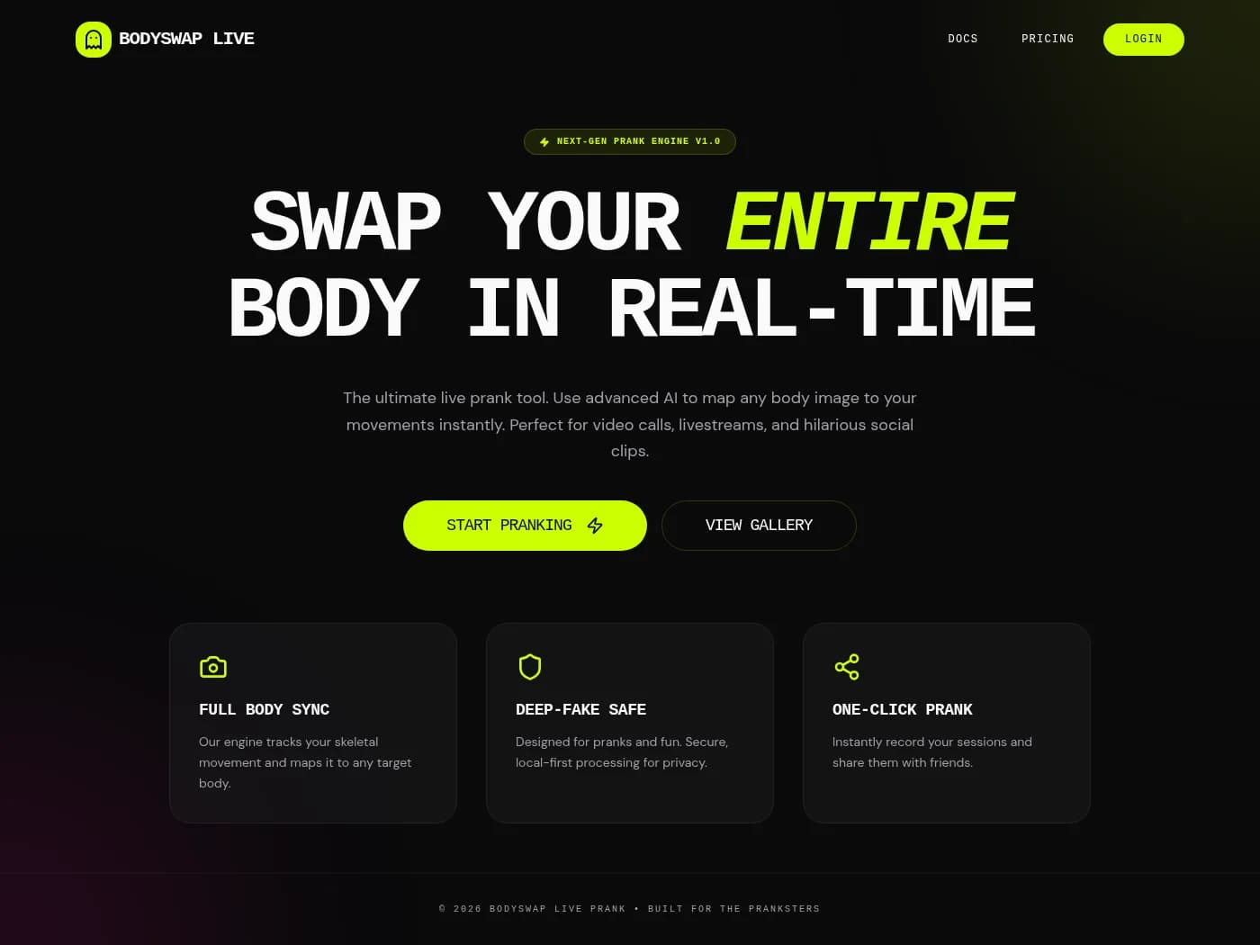 BodySwap Live Prank